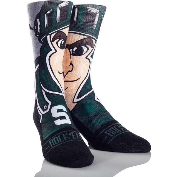 Michigan State "Sparty" socks - 365 Gameday